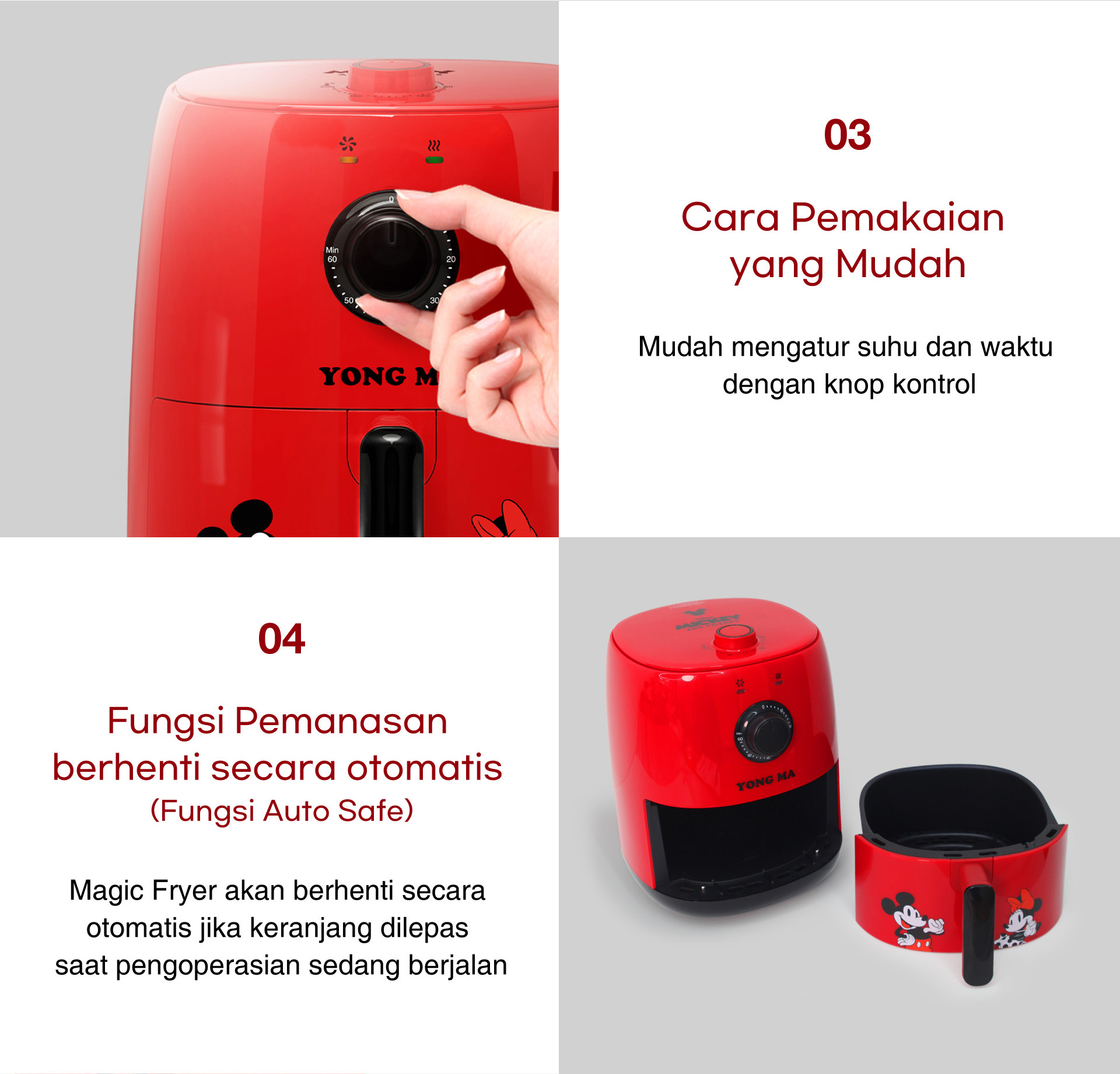 Jual Yong Ma Magic Air Fryer 2.4 Liter YMF101 Disney Edition | Wahana ...