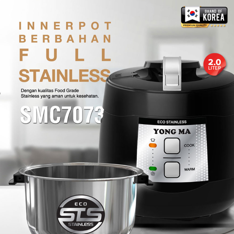 Jual Yong Ma Rice Cooker 2L - SMC7073 Hitam | Wahana Superstore