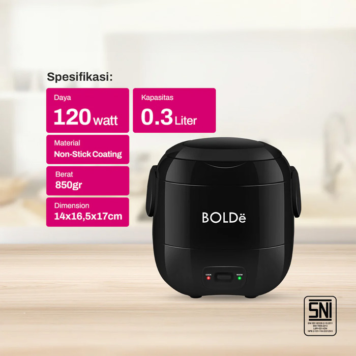 Jual Bolde Super Cook Mini Rice Cooker 0,3 L - Pink | Wahana Superstore